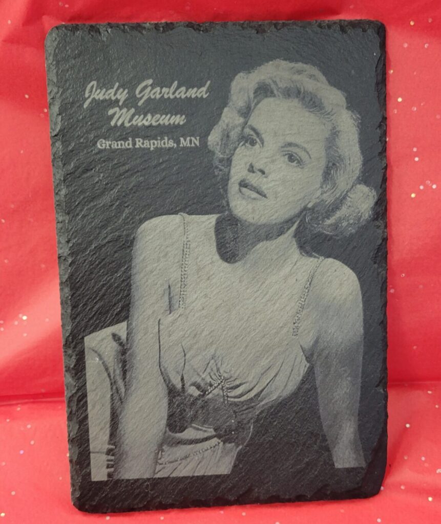 Judy Garland Image etched into a Granite Slate - Judy Garland Museum